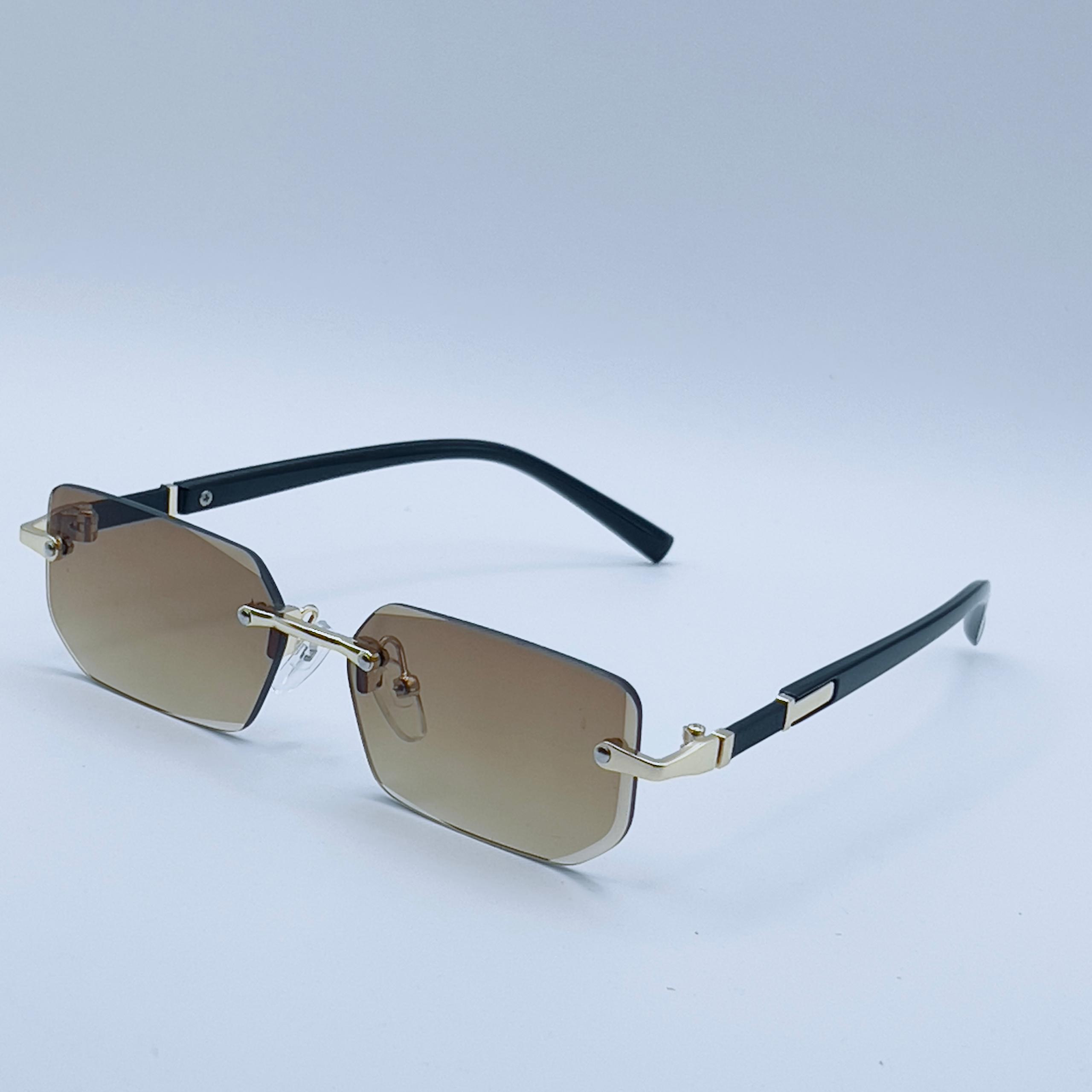 Brown Lenses, Sleek and Sophisticated Rimless Glasses – Zintargo